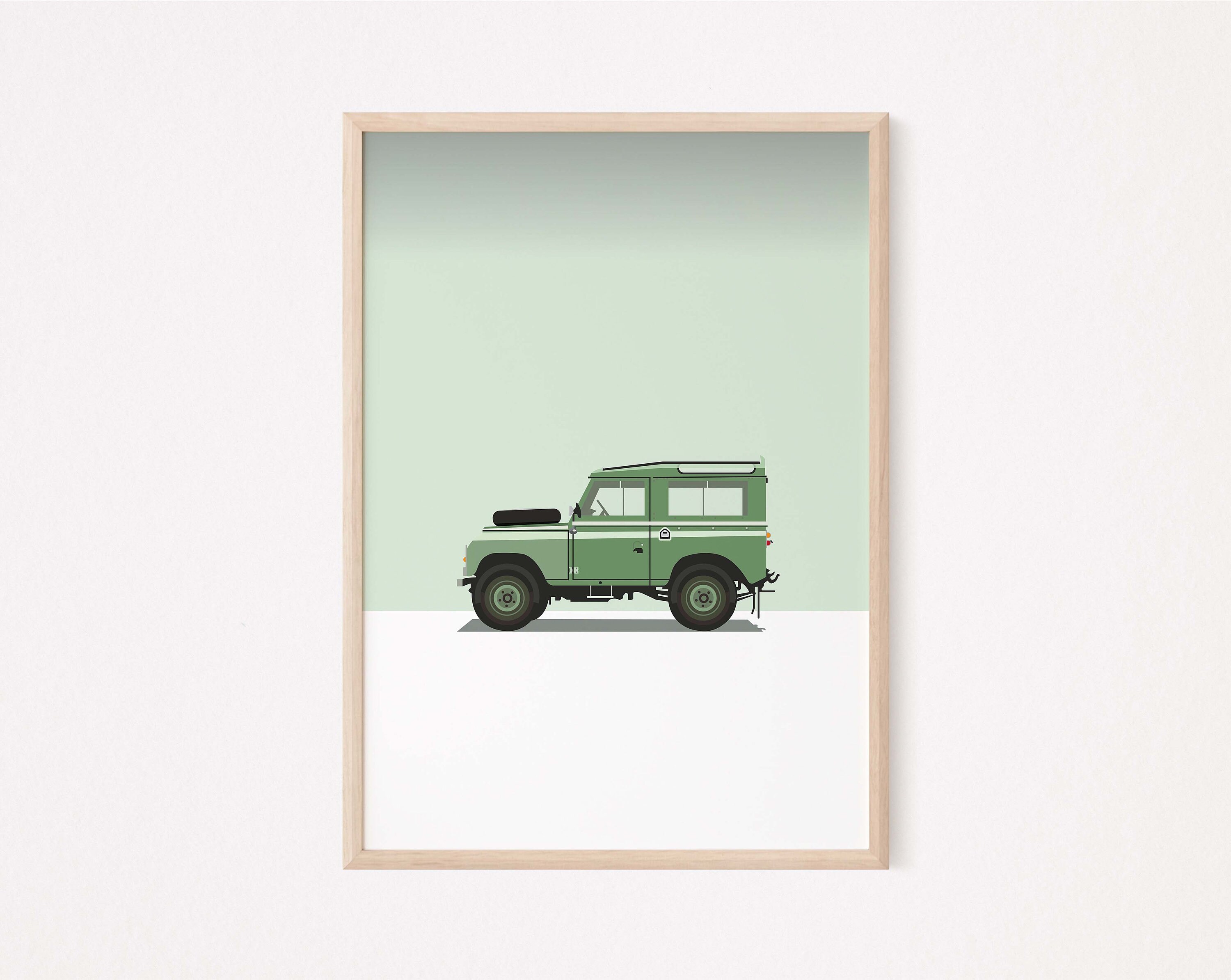 Green Land Rover Poster Land Rover Print Car Lover Gifts - Etsy