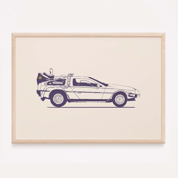 Delorean Poster - Etsy