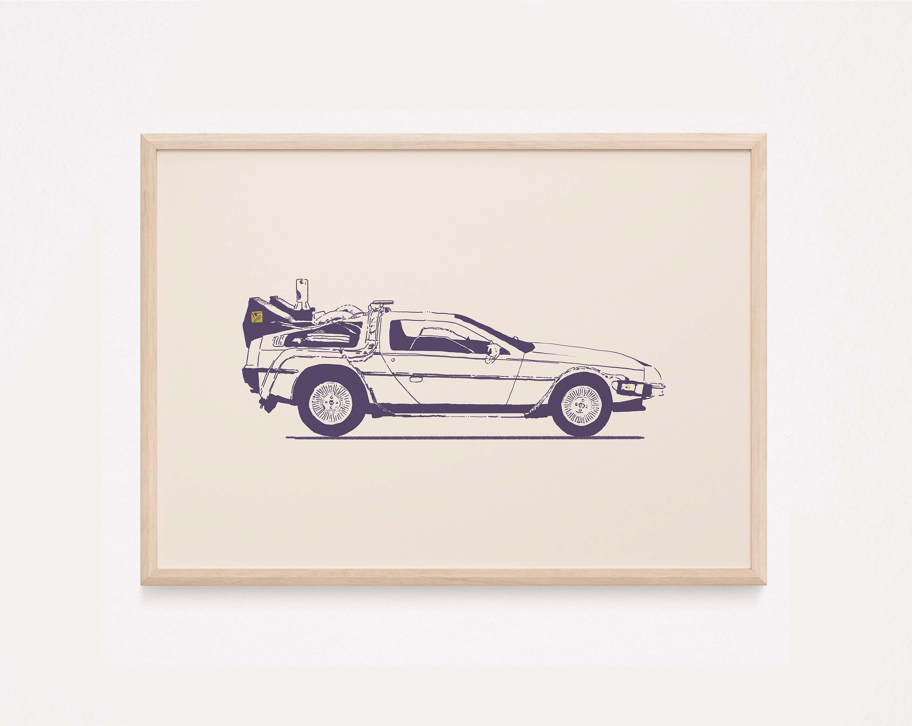 Delorean Poster, Back to the Future Print, Car Lover Gifts, Car Print ...