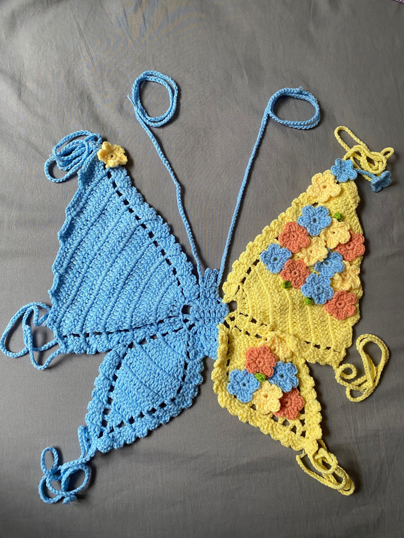 Butterfly Crochet Top, Crochet Butterfly Top Pattern,crochet Bikini - Etsy