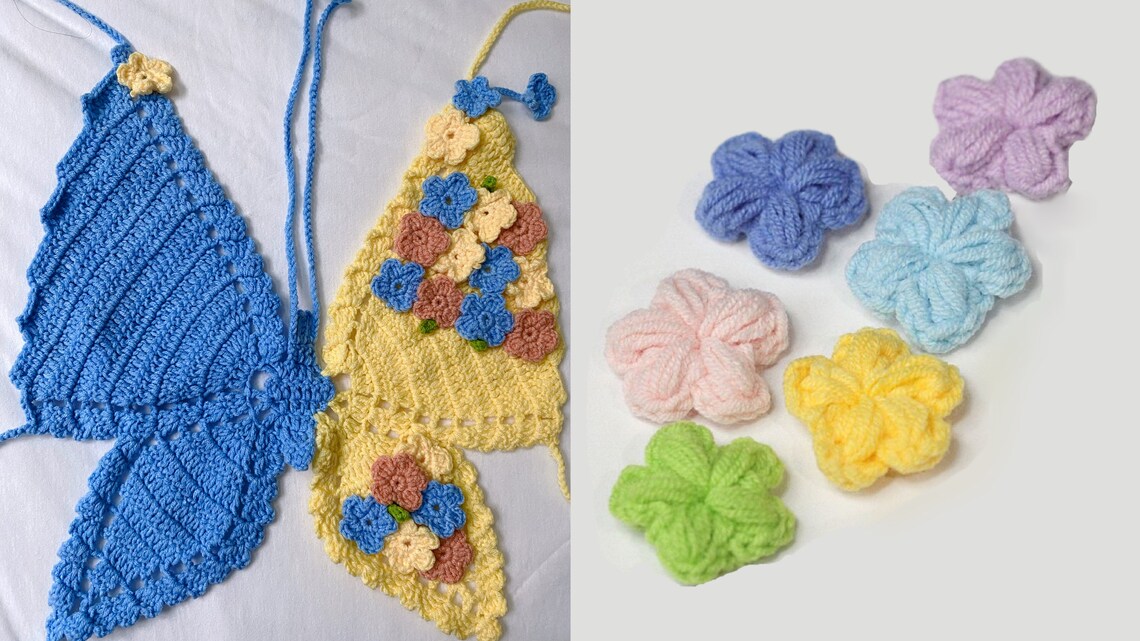 Butterfly Crochet Top, Crochet Butterfly Top Pattern,crochet Bikini - Etsy