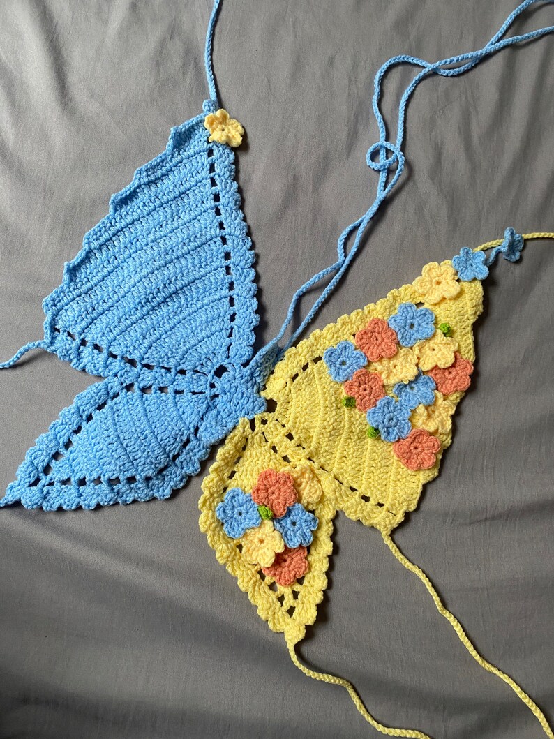 Butterfly Crochet Top, Crochet Butterfly Top Pattern,crochet Bikini - Etsy