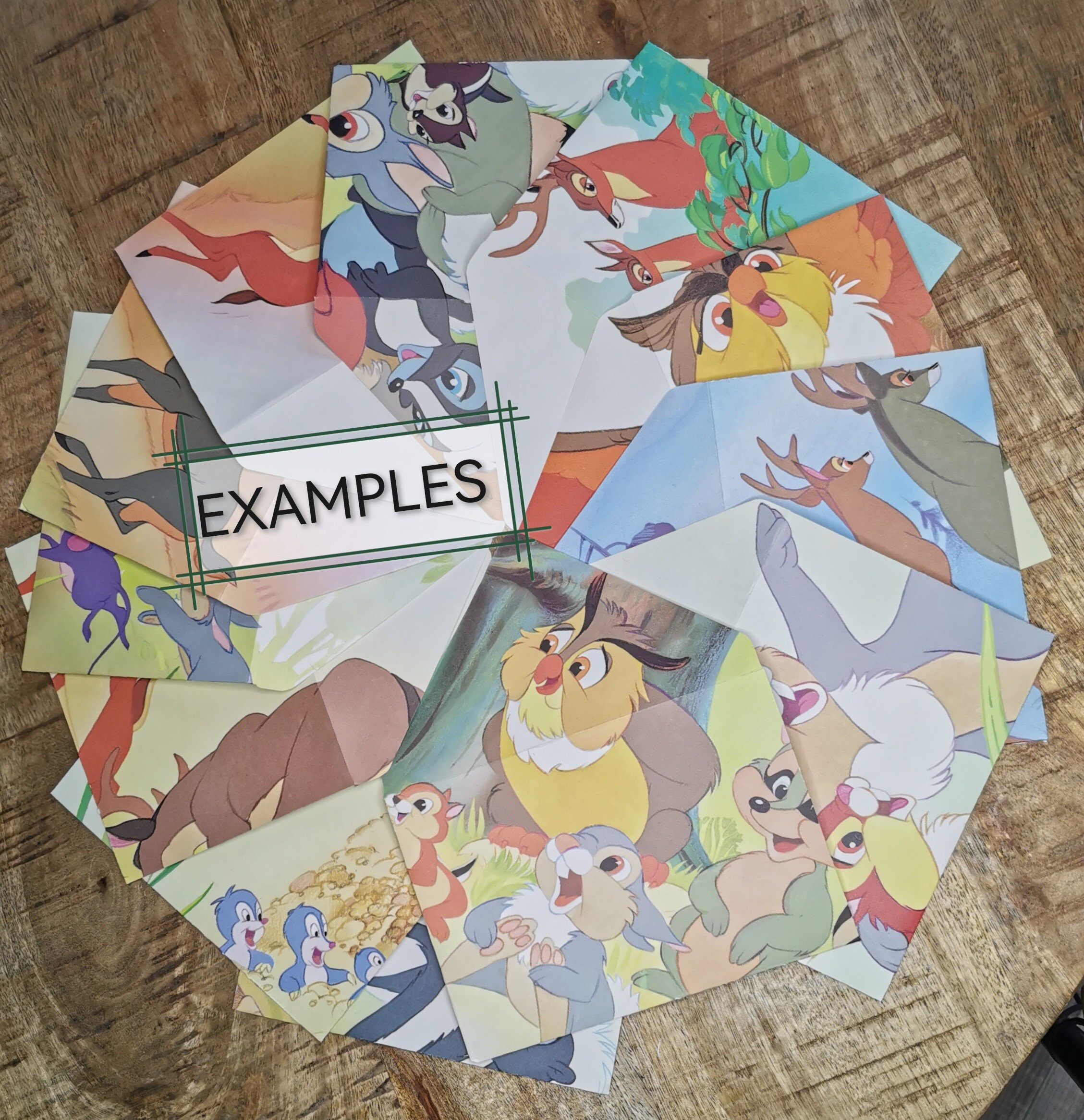 Disney Envelopes Set of 10 A6 Handmade Recycled Picture Books Snailmail ...