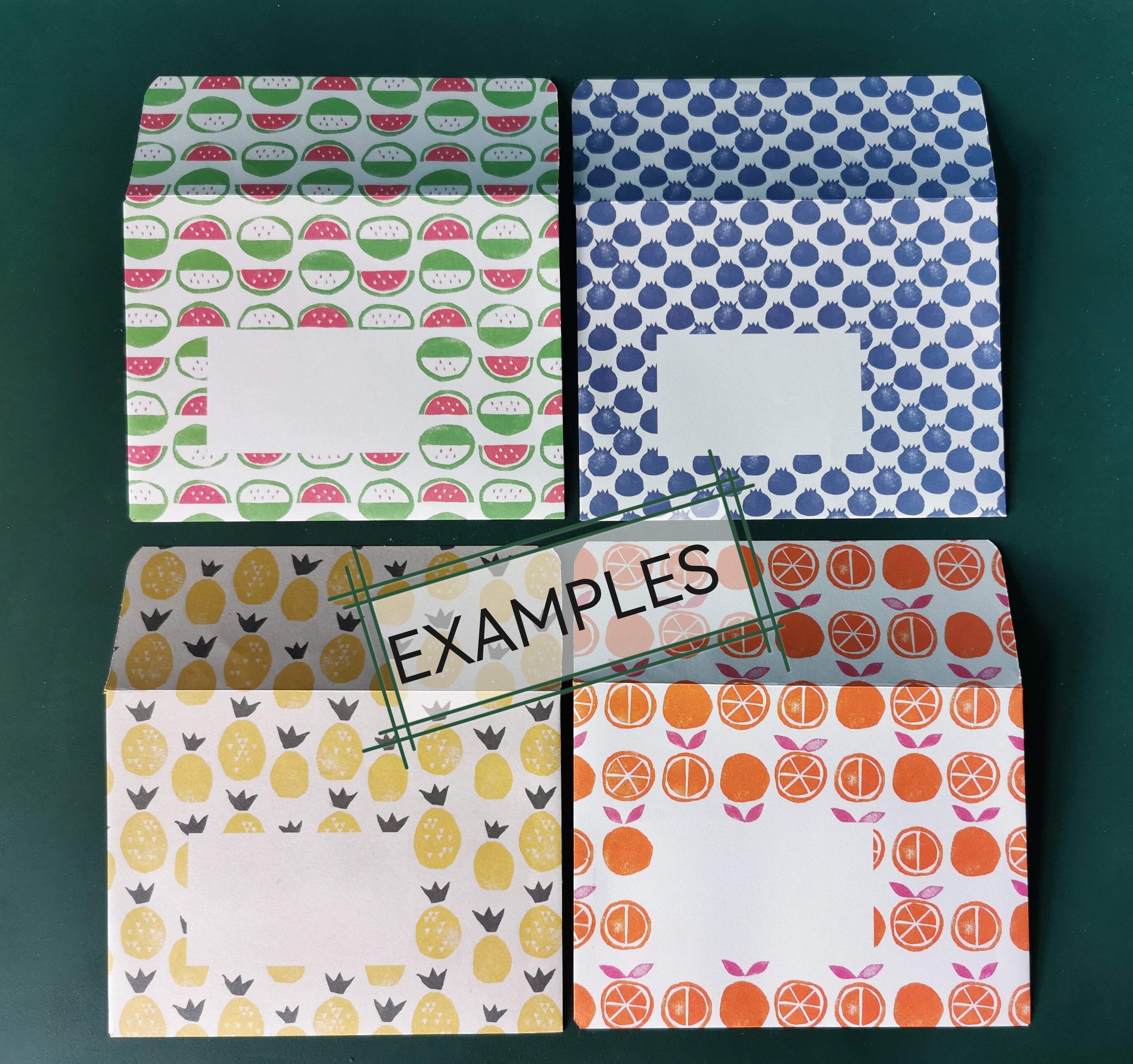 Colorful Prints Handmade Envelopes Set of 10 Light Weight Craft Paper ...