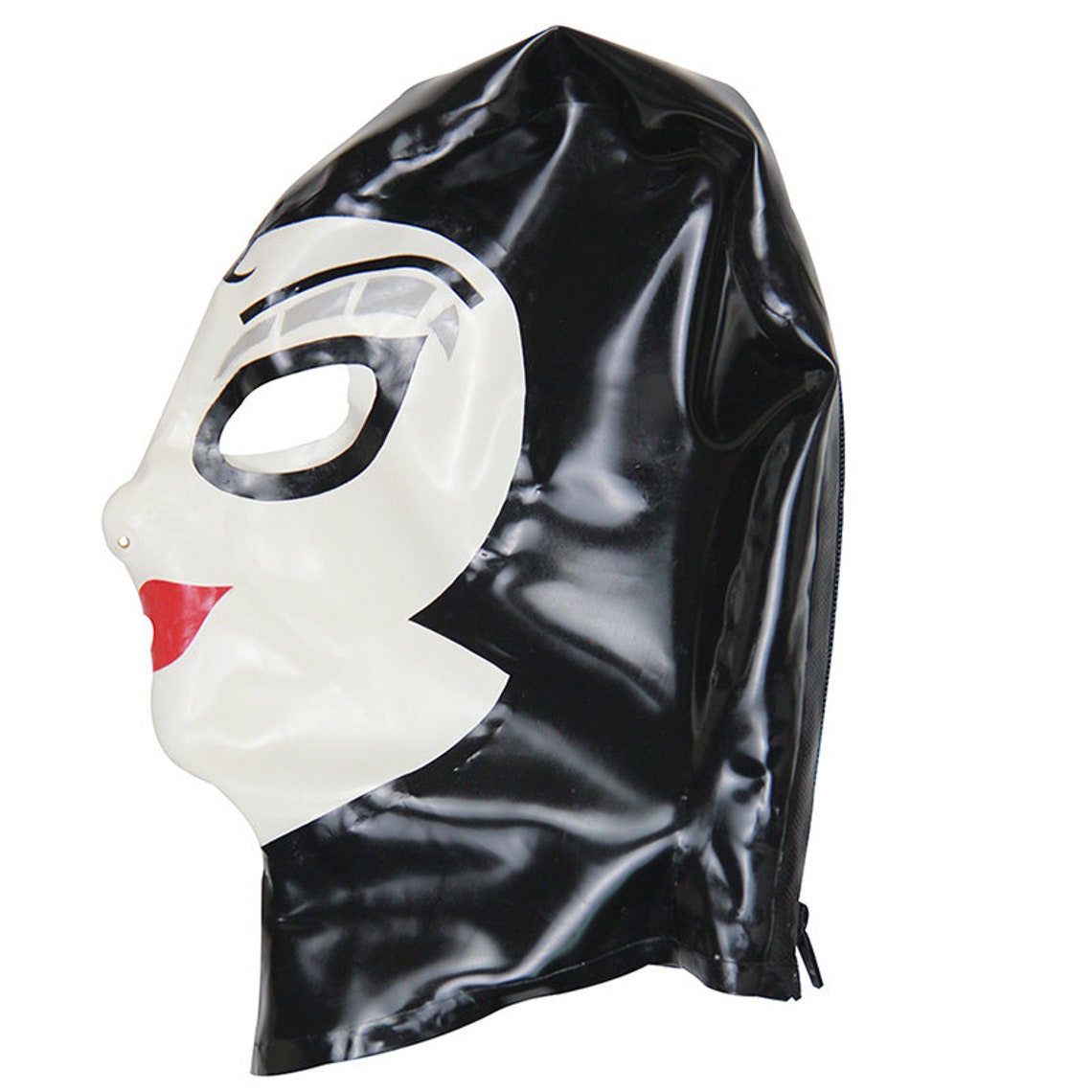 Pretty Doll Hood Mask Latex Cosplay W/ Zipper Fetishwear Gift - Etsy