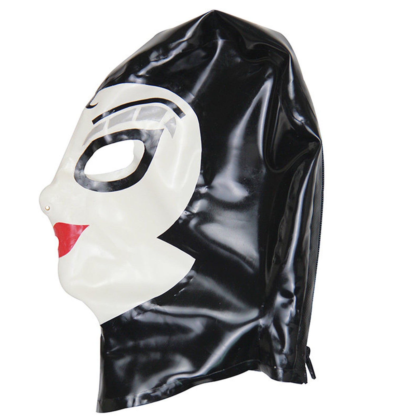 Pretty Doll Hood Mask Latex Cosplay W/ Zipper Fetishwear Gift - Etsy