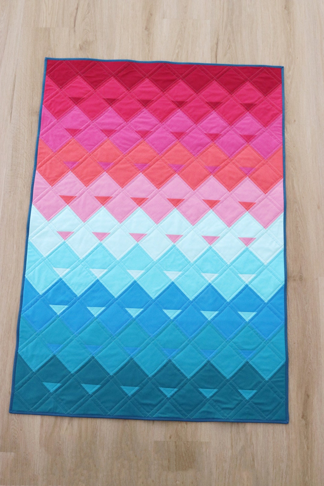 Triangle Falls Quilt Pattern a Modern Quilt Pattern PDF by Bonjour ...
