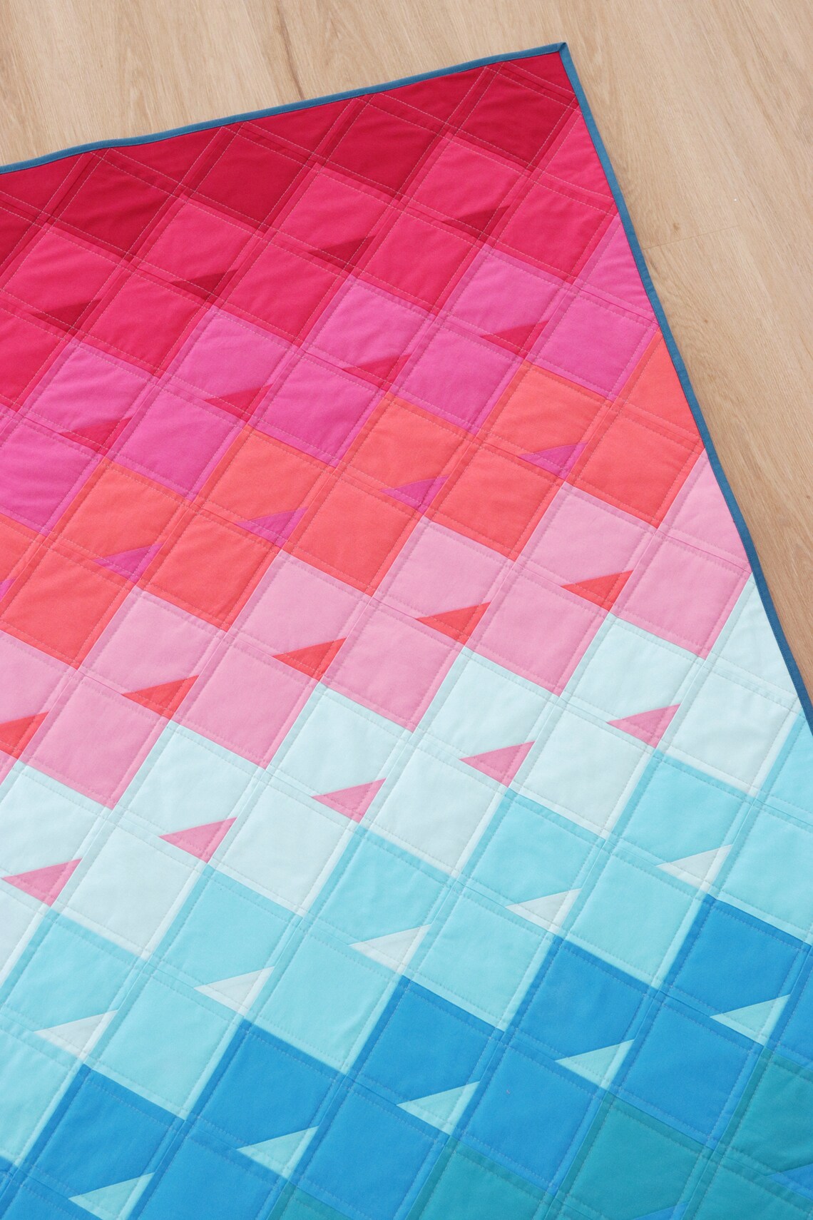 Triangle Falls Quilt Pattern a Modern Quilt Pattern PDF by Bonjour ...