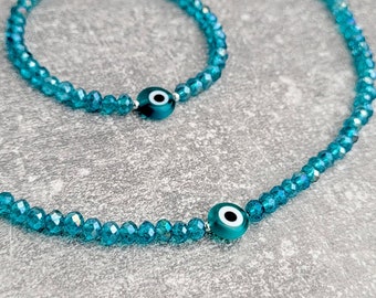 Turkish Blue Stone Necklace - Etsy