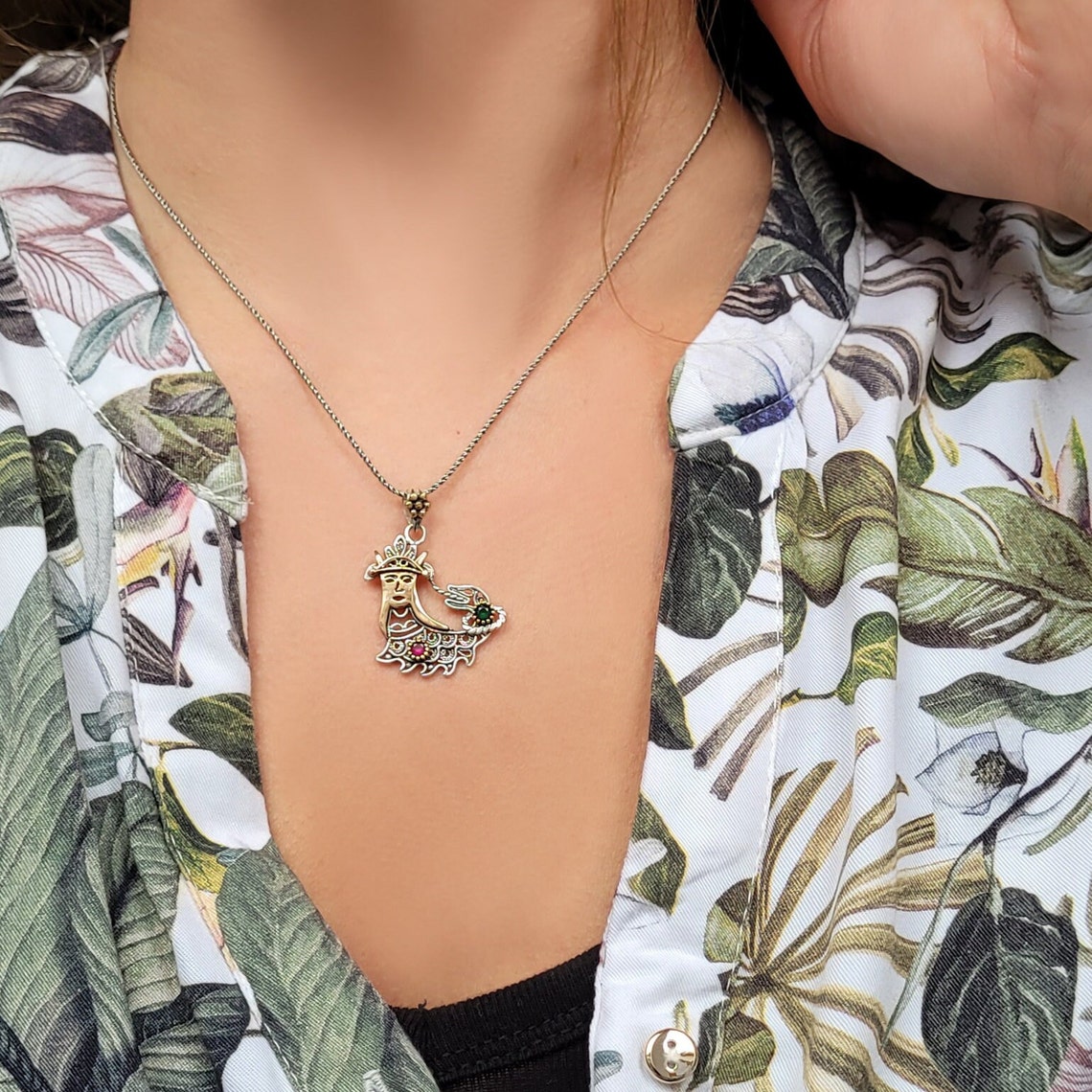 925 Sterling Silver Small Size Filigree SHAHMARAN Pendant, Shahsu ...