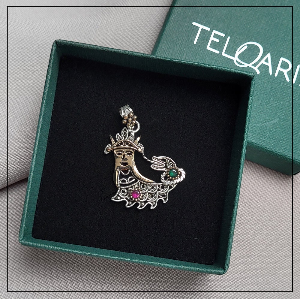 925 Sterling Silver Small Size Filigree SHAHMARAN Pendant, Shahsu ...