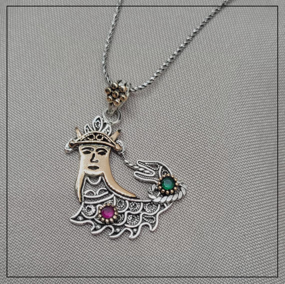 925 Sterling Silver Small Size Filigree SHAHMARAN Pendant, Shahsu ...