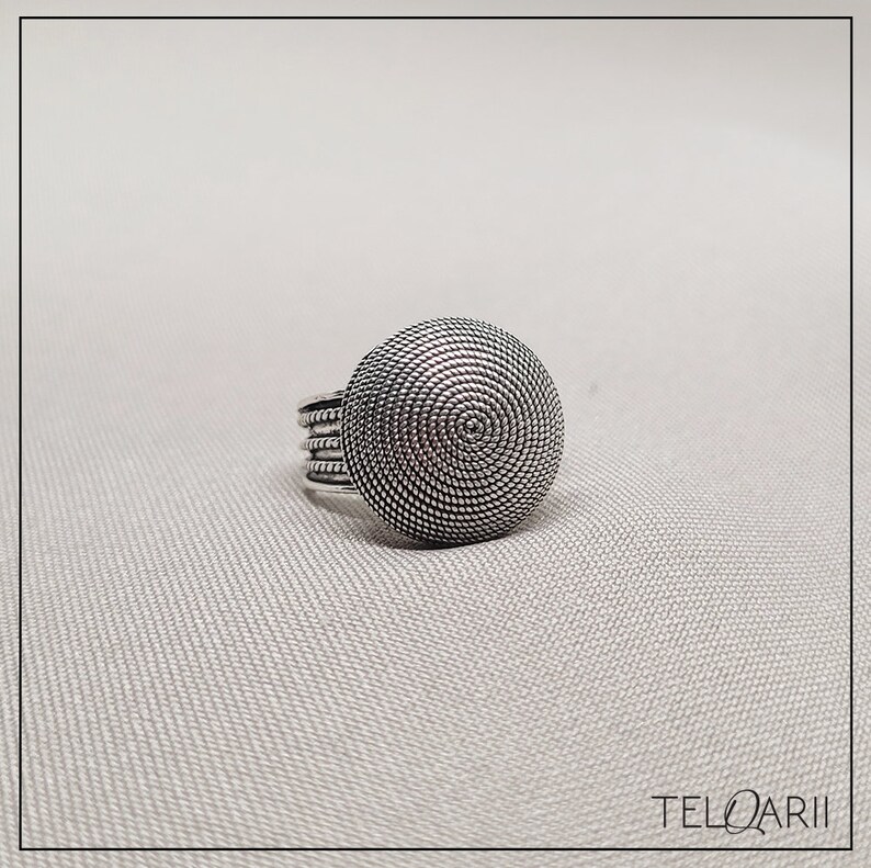 925 Sterling Silver Big Filigree Snail Ring, Turkish Telkari From ...