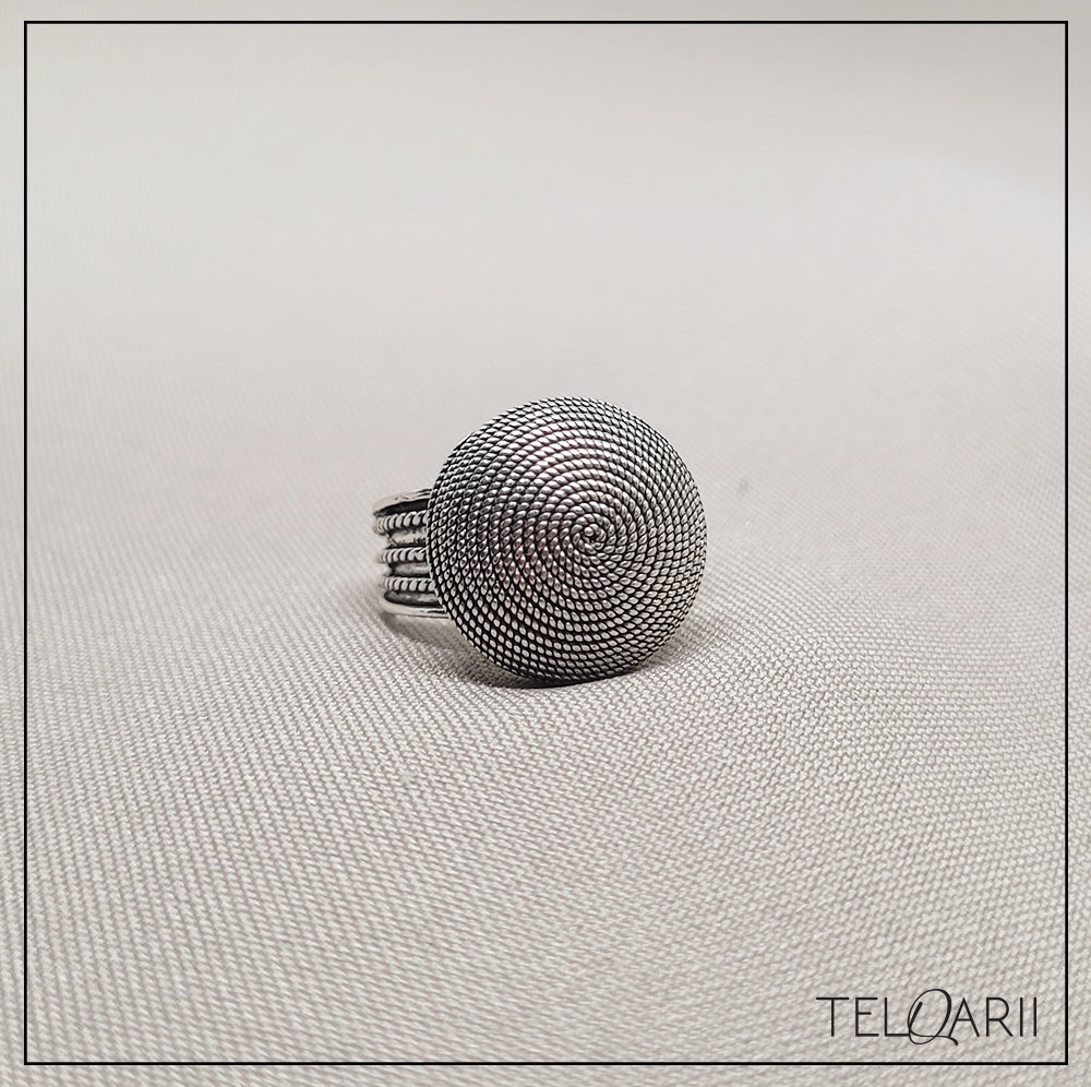 925 Sterling Silver Big Filigree Snail Ring, Turkish Telkari From ...
