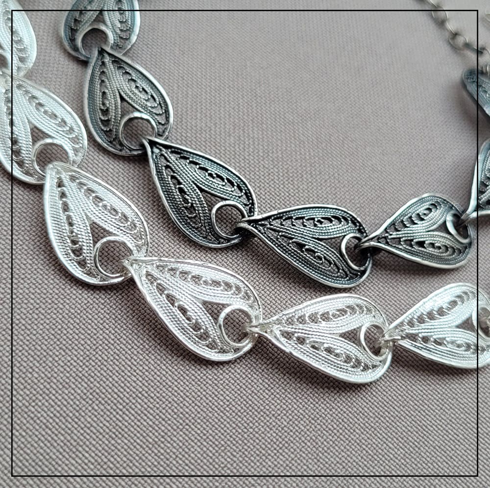 925 Sterling Silver Beautiful Filigree Bracelet With Long Drop - Etsy