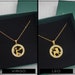 Gold-plated Silver 12 ZODIAC SIGN Necklace, Delicate Zircon Horoscope ...