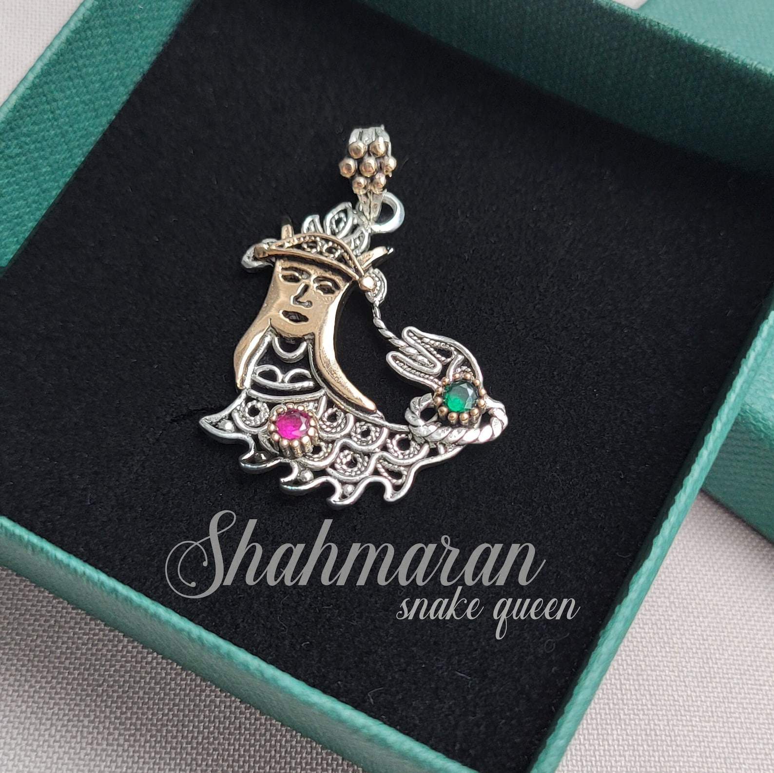 925 Sterling Silver Small Size Filigree SHAHMARAN Pendant, Shahsu ...