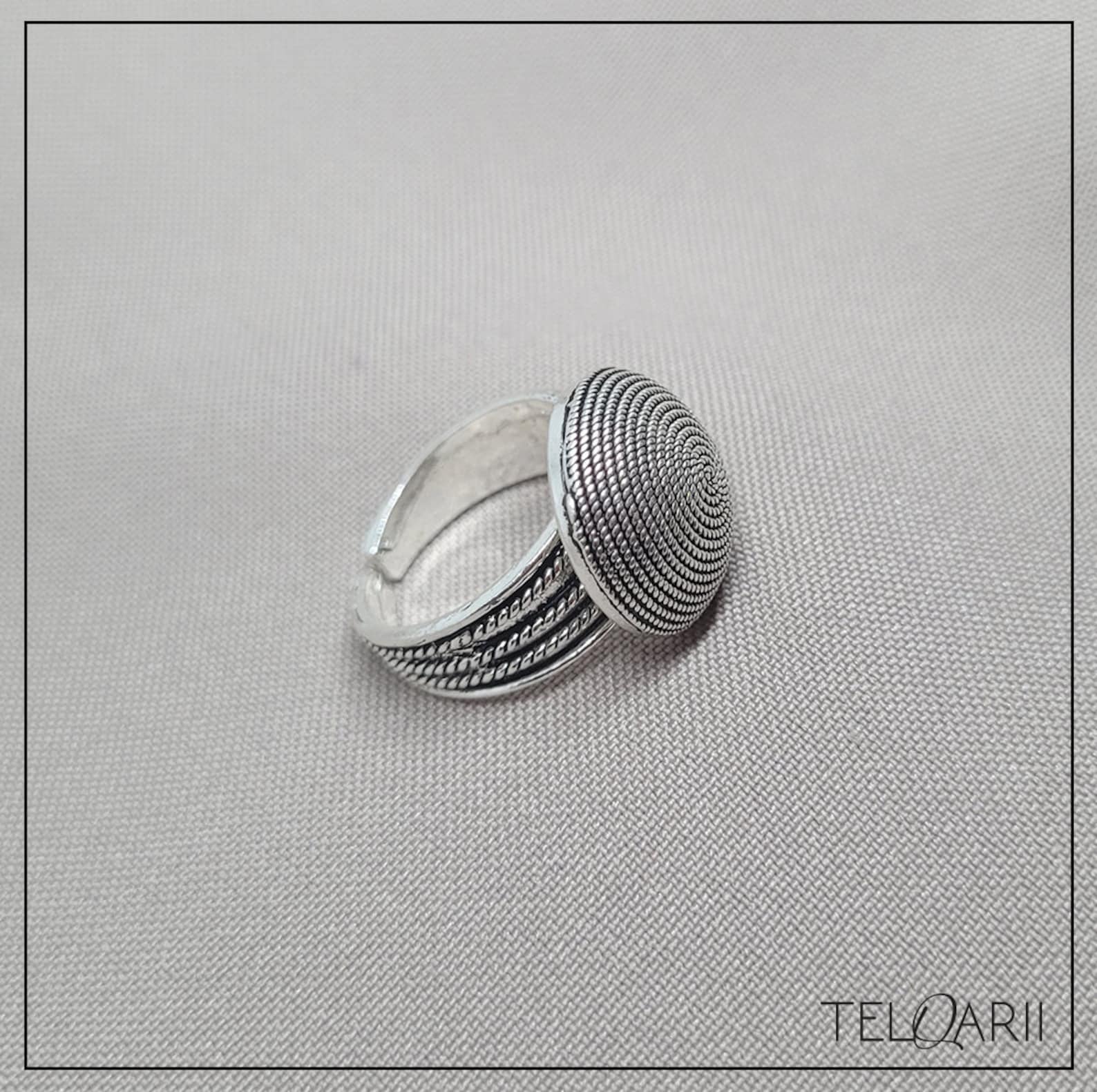 925 Sterling Silver Big Filigree Snail Ring, Turkish Telkari From ...