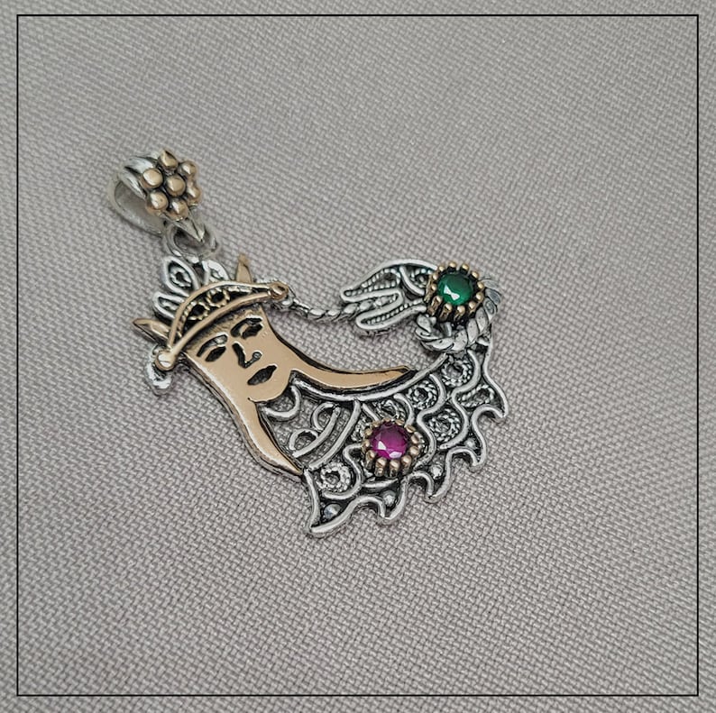 925 Sterling Silver Small Size Filigree SHAHMARAN Pendant, Shahsu ...
