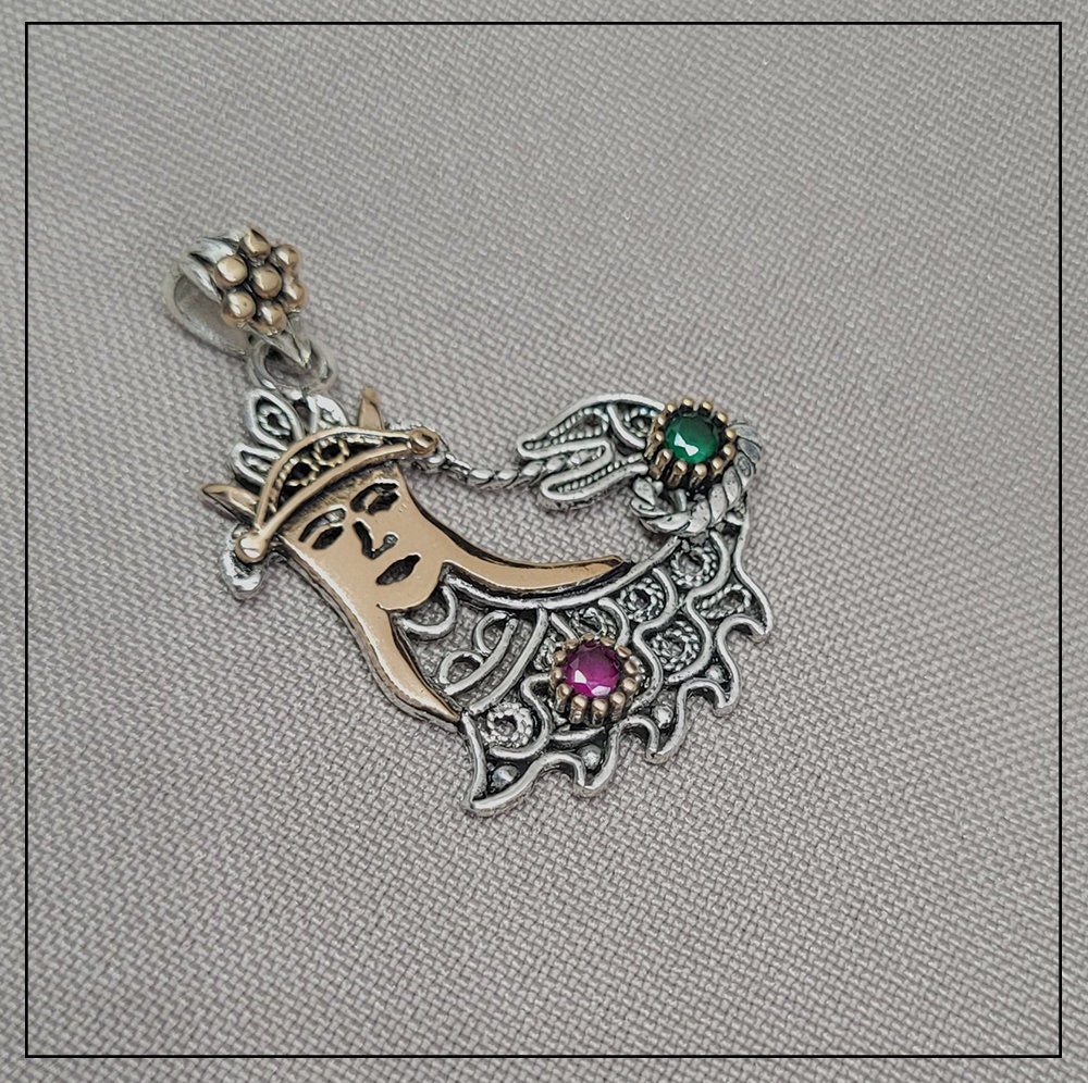 925 Sterling Silver Small Size Filigree SHAHMARAN Pendant, Shahsu ...