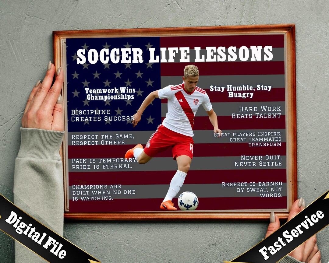 Soccer Wall Art | Motivational Life Lessons Poster | Teamwork ...