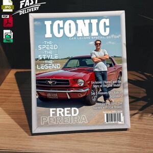 Personalized Car Magazine Cover | ICONIC Custom Auto Poster | Classic ...