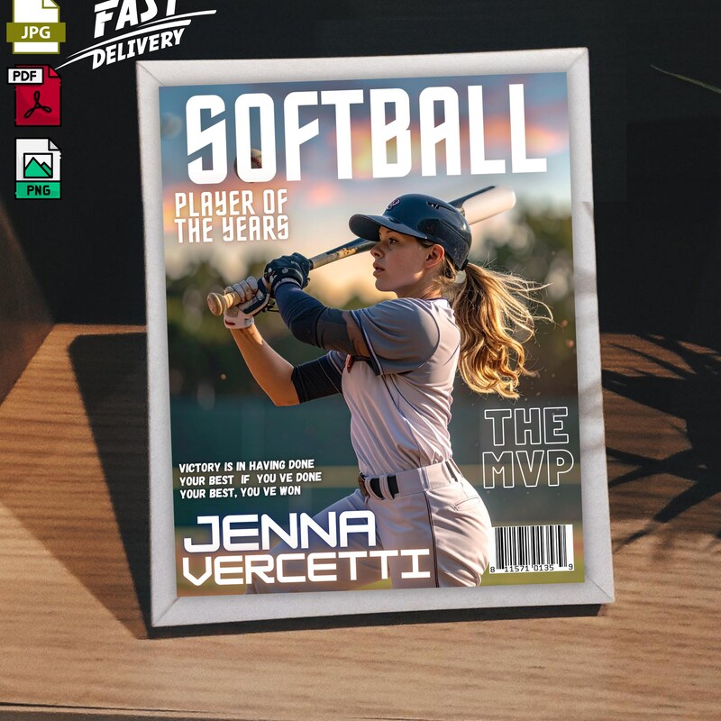 Softball Magazine Cover - Etsy