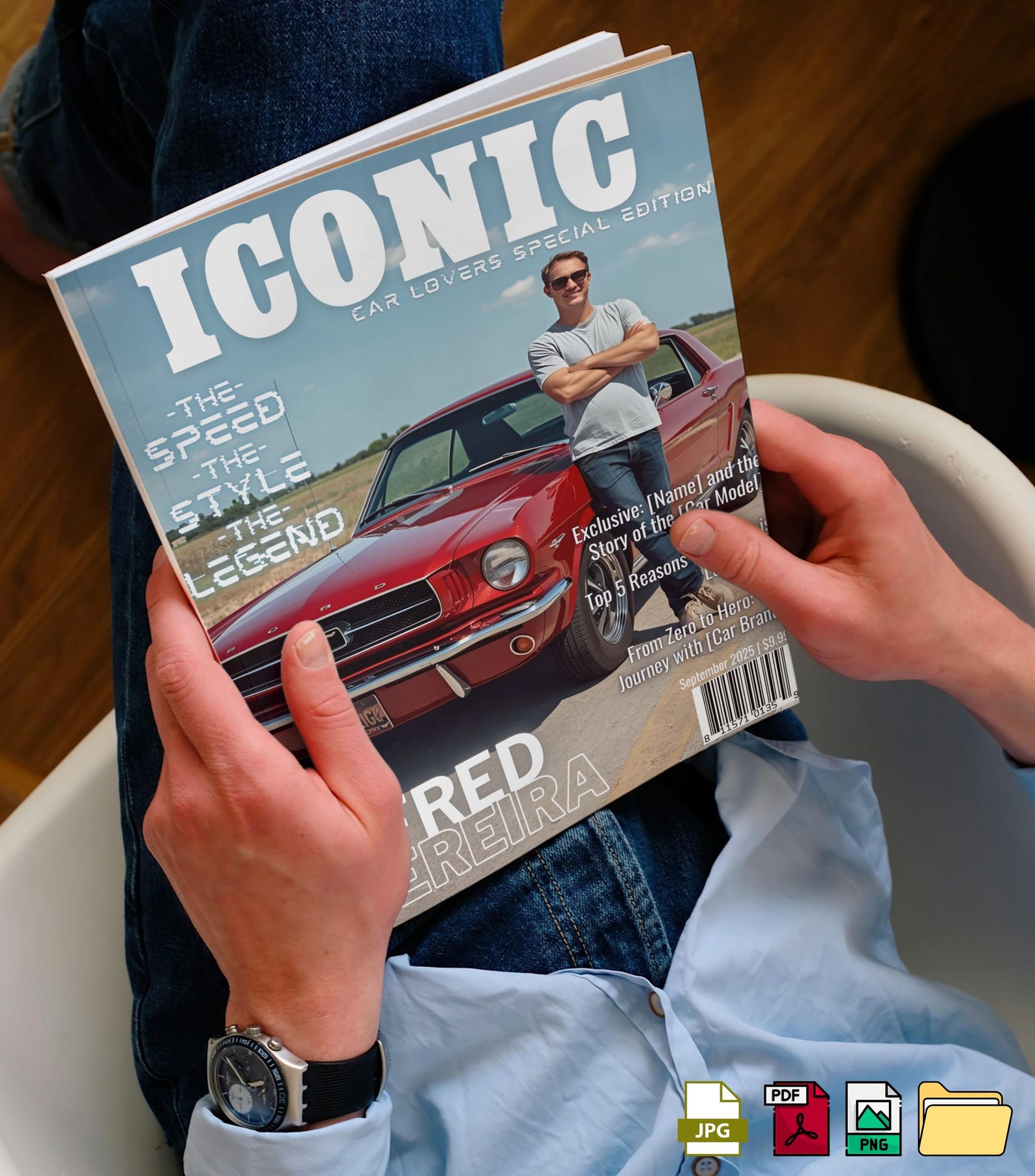 Personalized Car Magazine Cover | ICONIC Custom Auto Poster | Classic ...