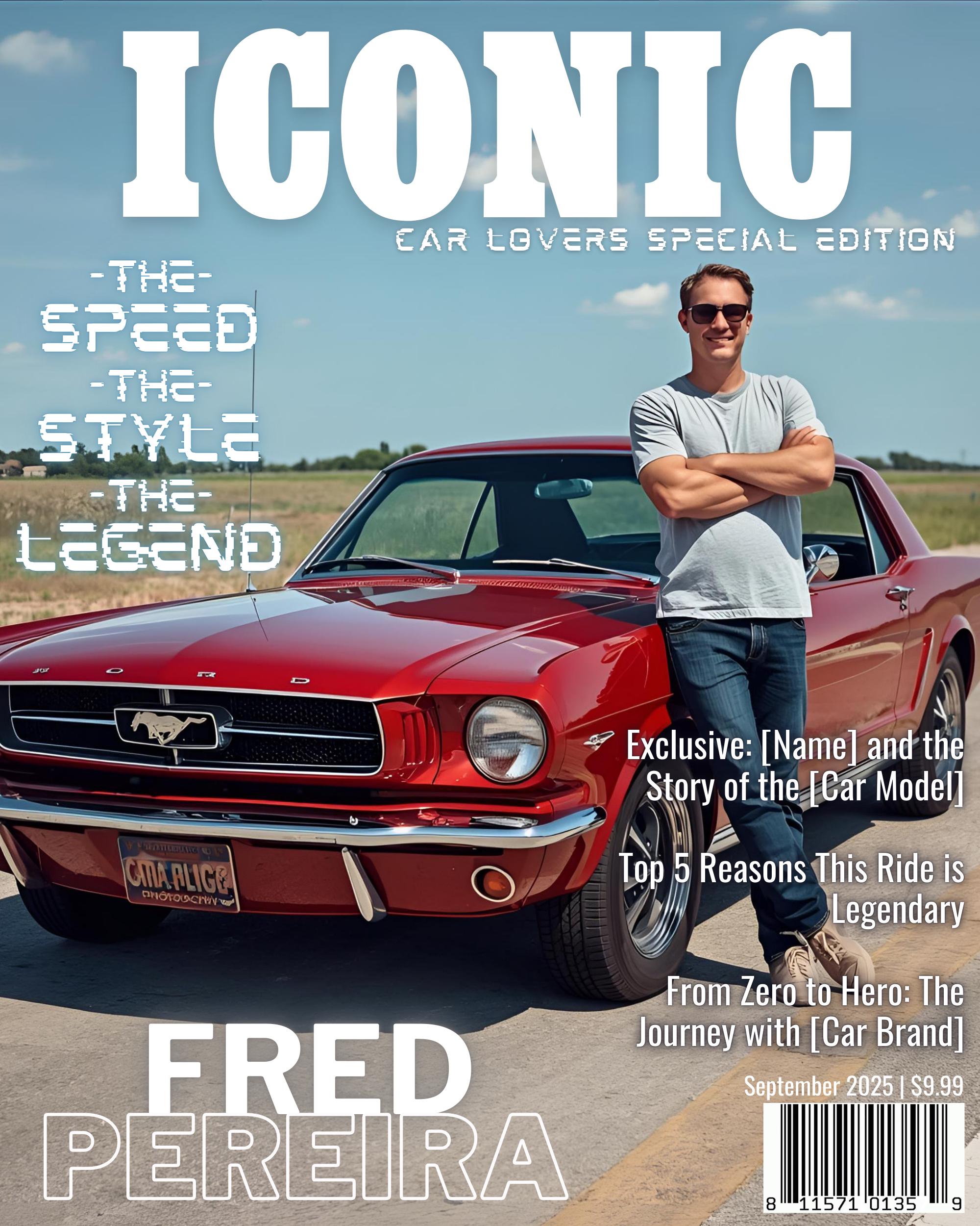 Personalized Car Magazine Cover | ICONIC Custom Auto Poster | Classic ...
