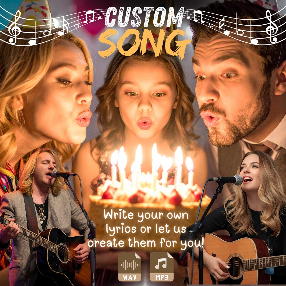 Personalized Birthday Song: Custom Lyrics Music Gift (digital MP3 & WAV ...