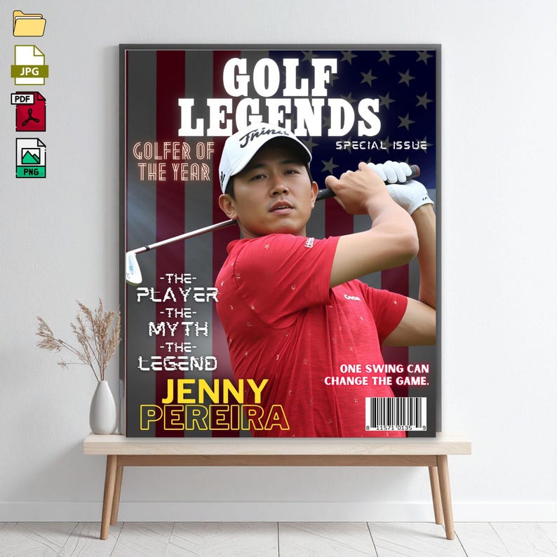 Golf Magazine Cover – Personalized Custom Golfer of the Year Poster ...