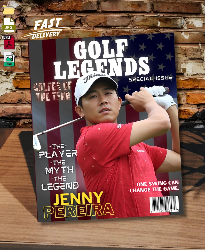 Golf Magazine Cover – Personalized Custom Golfer of the Year Poster ...