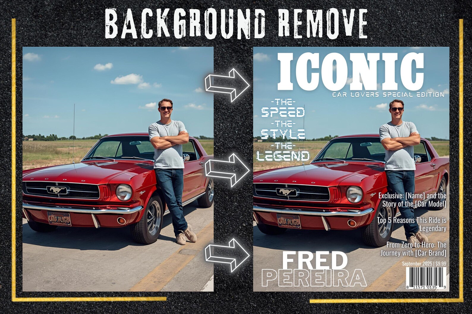 Personalized Car Magazine Cover | ICONIC Custom Auto Poster | Classic ...