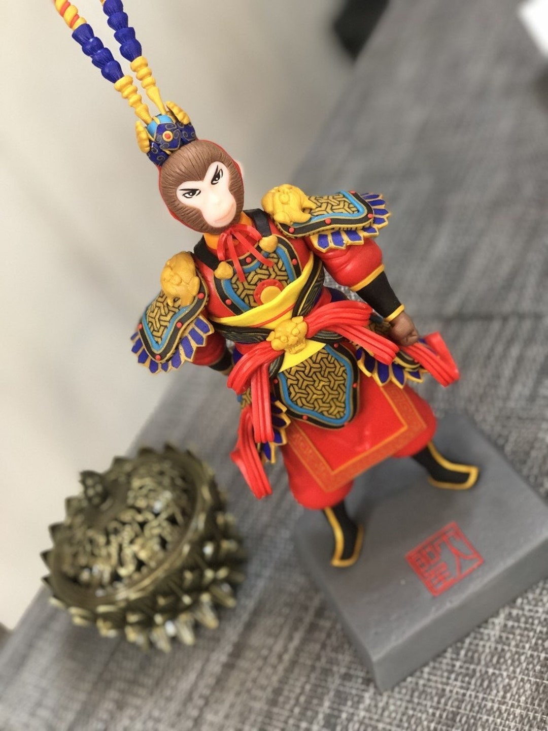 Handmade Polymer Clay Chinese Monkey King Sculpture/mk2 Clay Dolls ...
