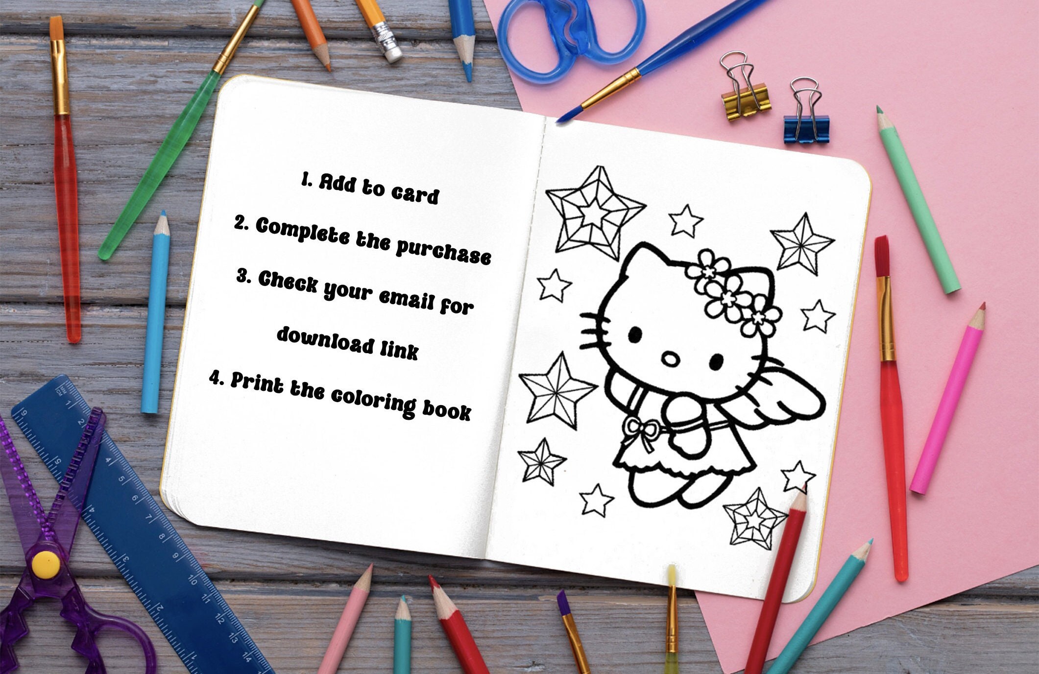 Kitty - My Coloring Book - Etsy