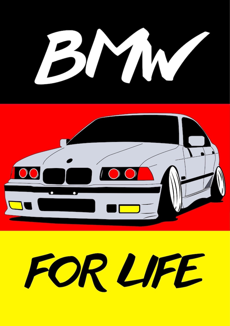 BMW FOR LIFE Difital Print - Etsy
