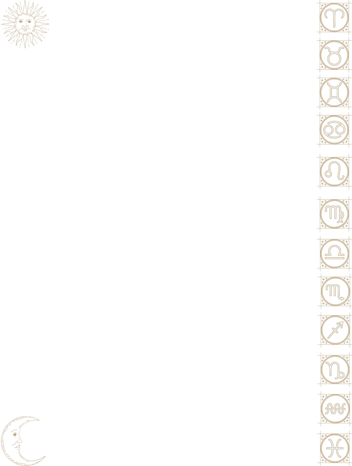 HP Classic Printable Filler Paper Celestial - Etsy