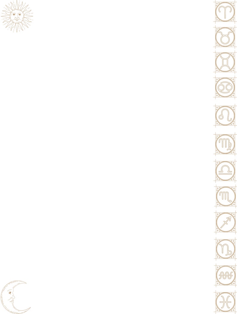 HP Classic Printable Filler Paper Celestial - Etsy