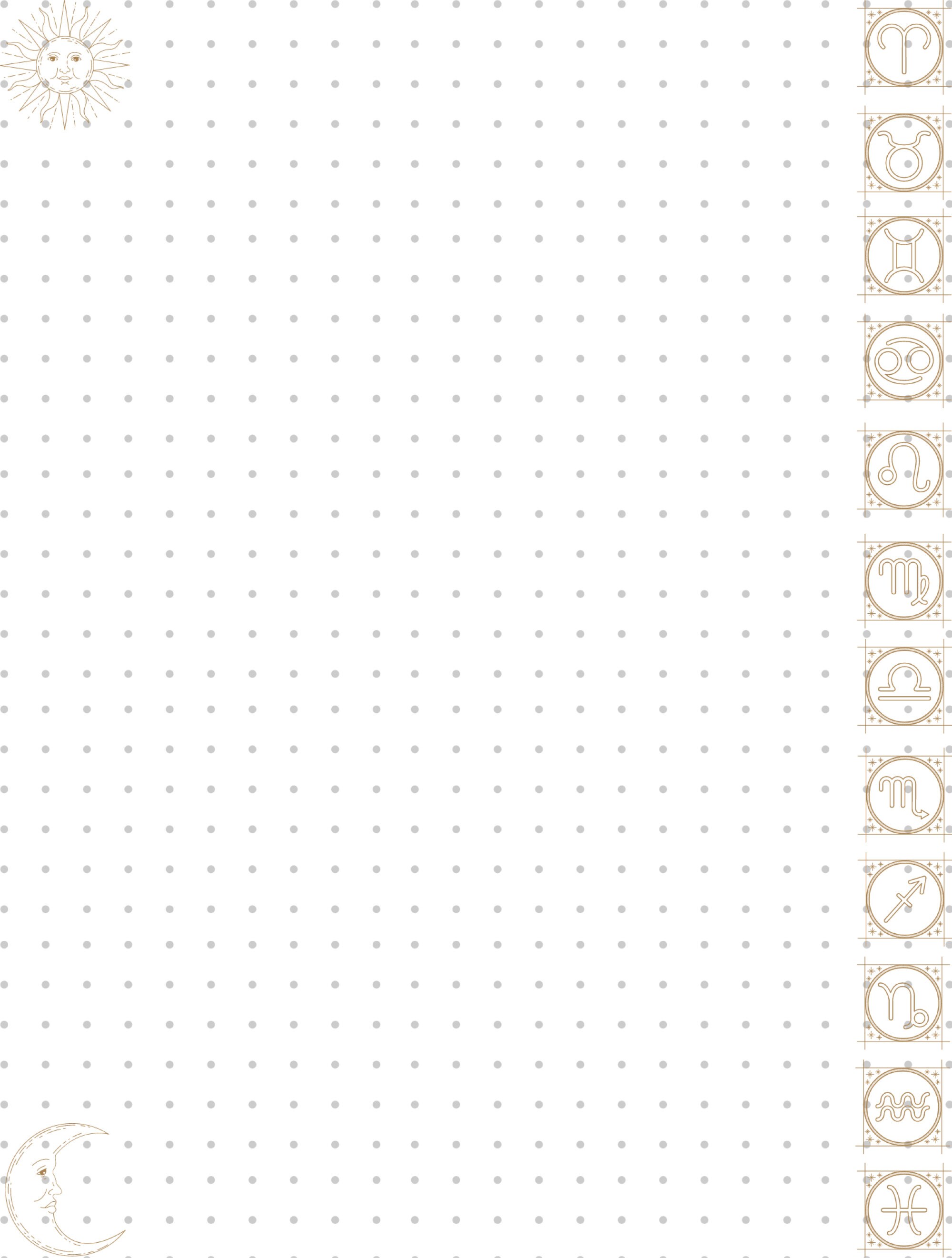 HP Classic Printable Filler Paper Celestial - Etsy