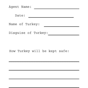 Turkey in Disguise Printable Thanksgiving Activity Worksheet - Etsy