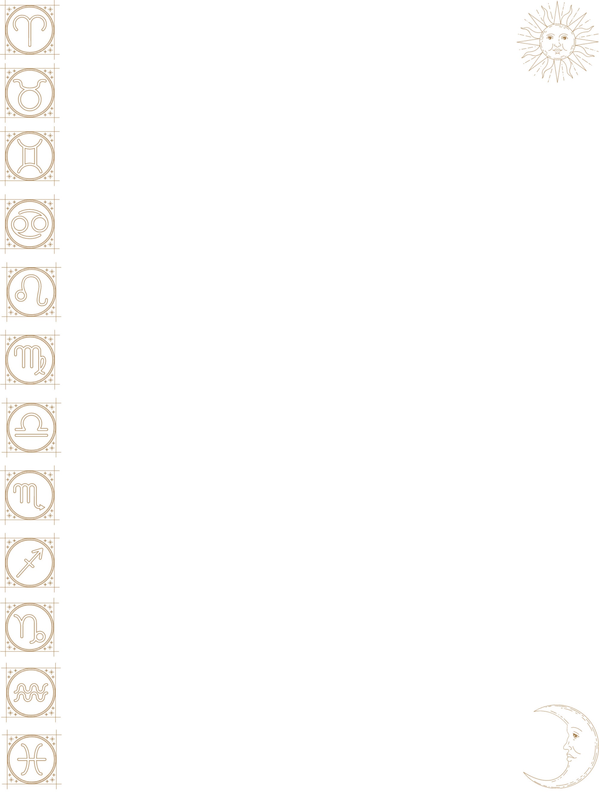 HP Classic Printable Filler Paper Celestial - Etsy