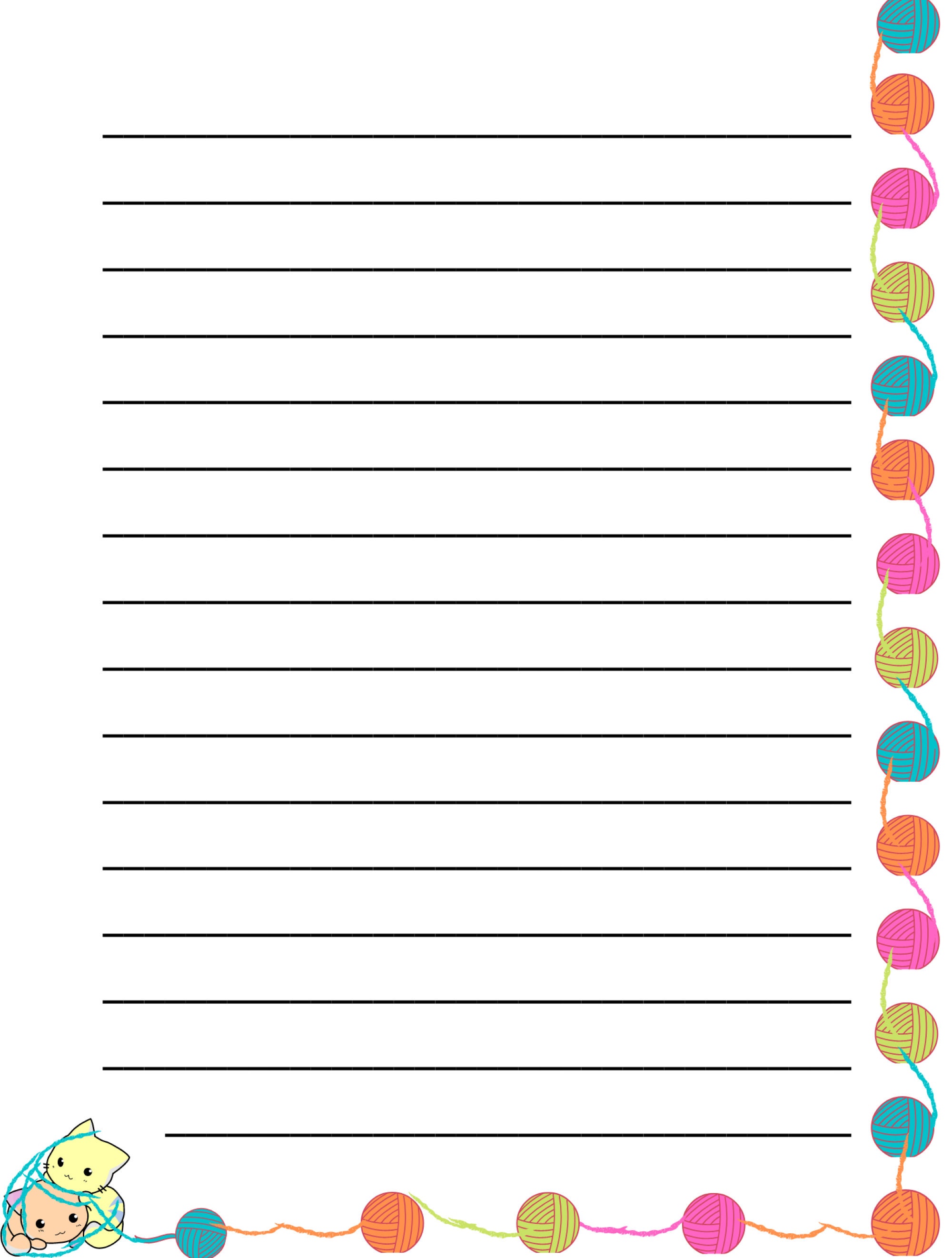 HP Classic Printable Filler Paper Yarn Ball Kittens - Etsy