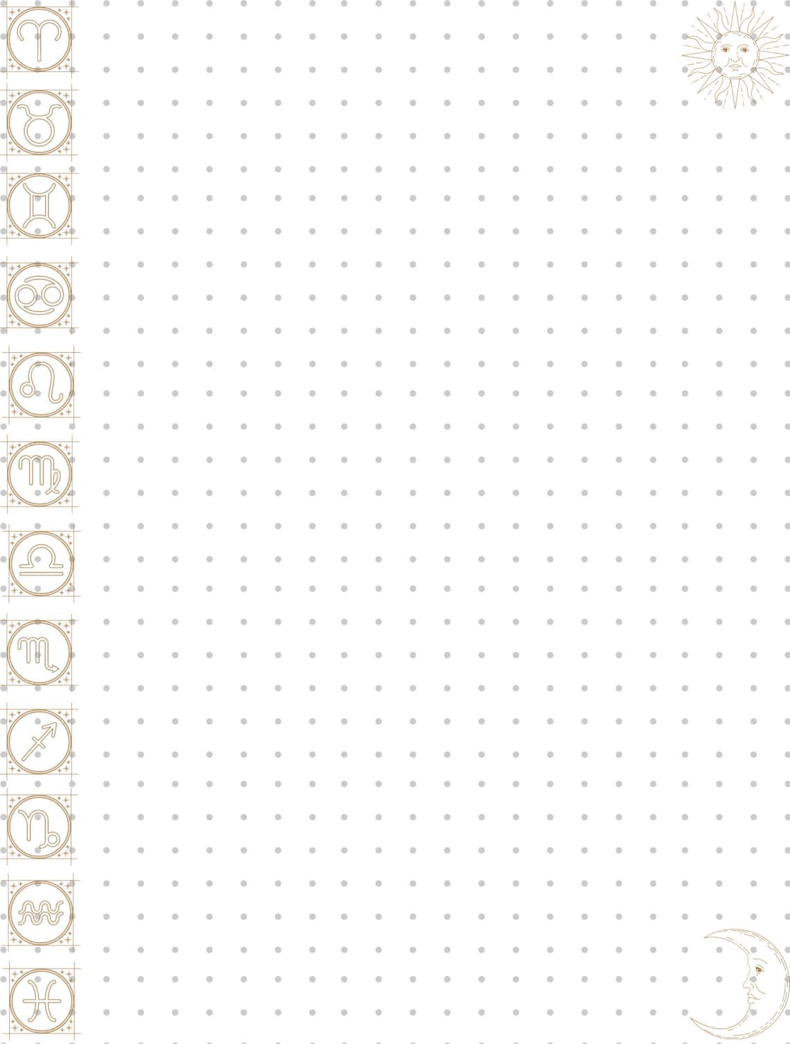 HP Classic Printable Filler Paper Celestial - Etsy