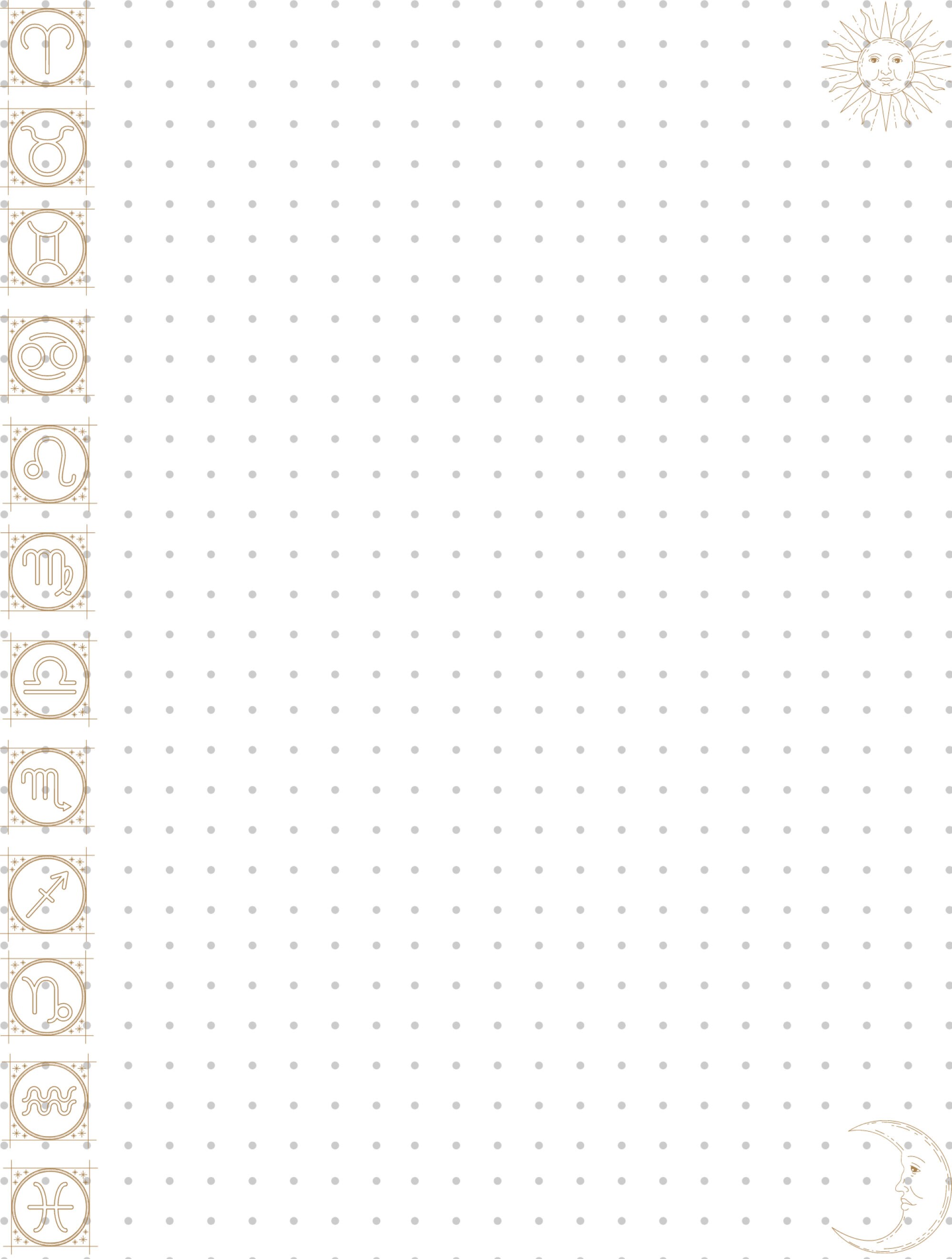 HP Classic Printable Filler Paper Celestial - Etsy