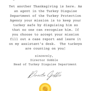 Turkey in Disguise Printable Thanksgiving Activity Worksheet - Etsy