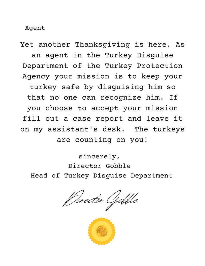 Turkey in Disguise Printable Thanksgiving Activity Worksheet - Etsy