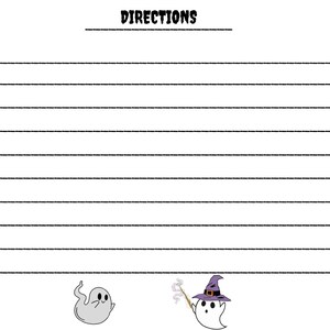 Candy Ghosts Halloween Printable Recipe Card 4x6 - Etsy