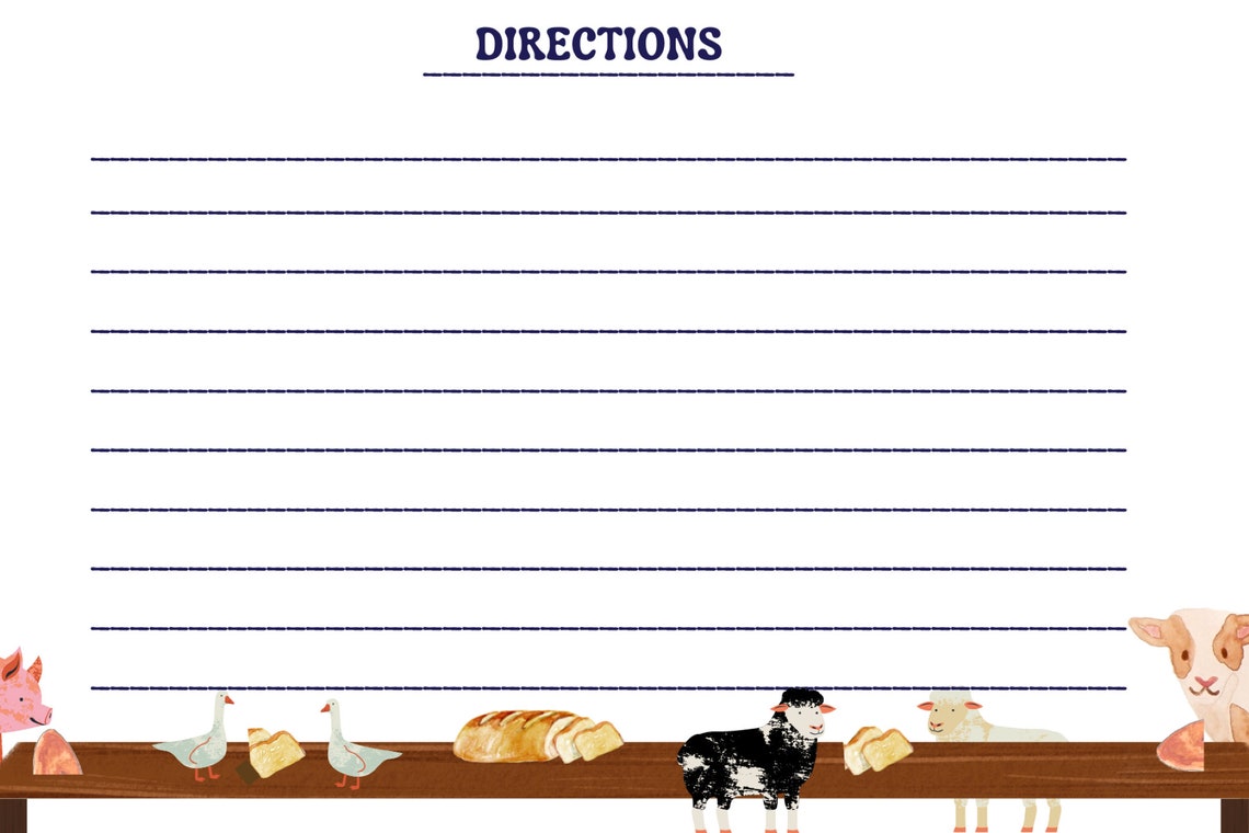 Printable Recipe Card 4x6 Cow Share Bread - Etsy