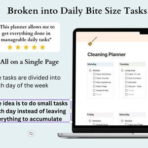 Cleaning Checklist Schedule for Notion, Weekly, Monthly, Yearly Checklist , Notion ADHD ...
