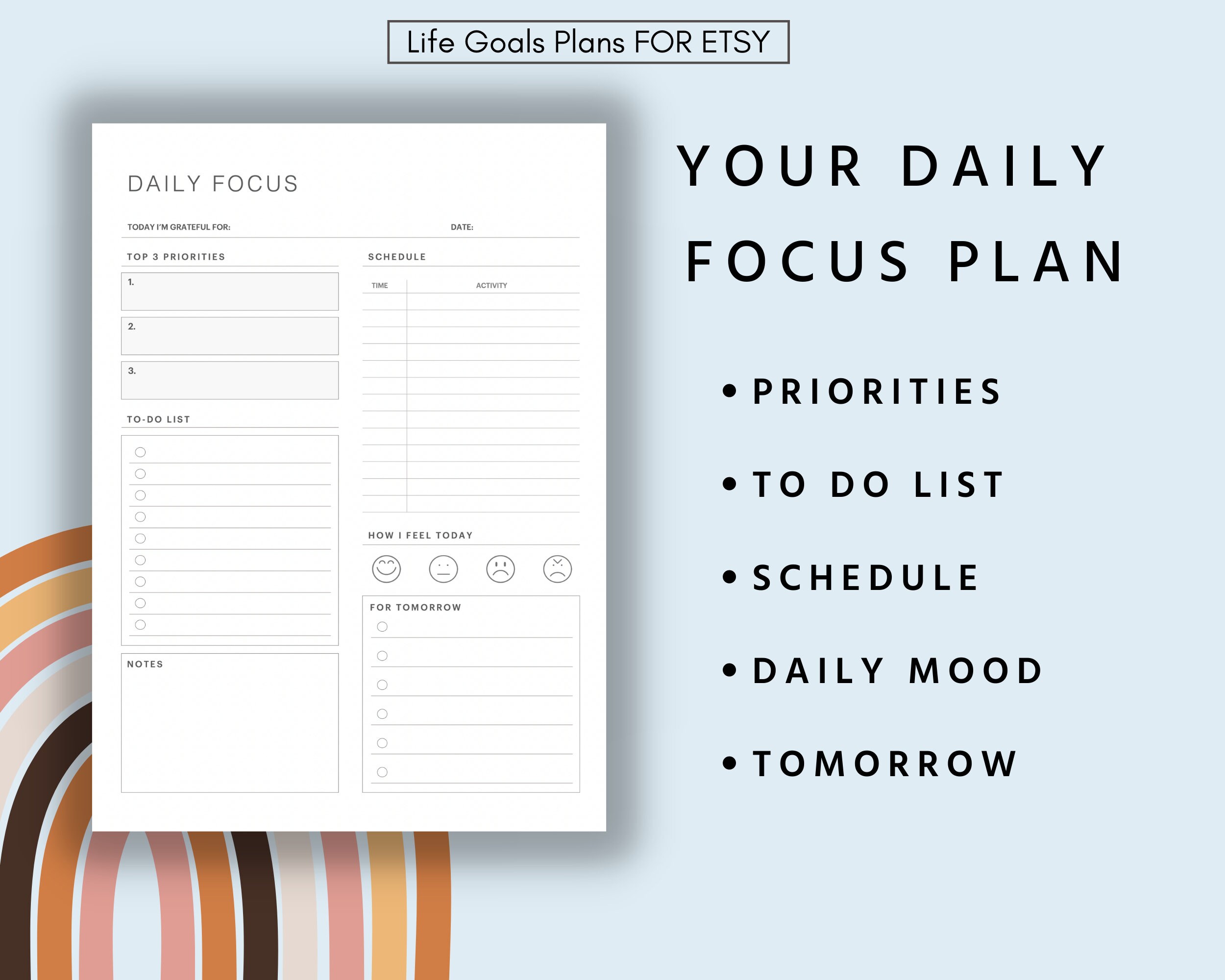 ADHD Daily Planner Printable Daily to Do List Notepad ADHD - Etsy